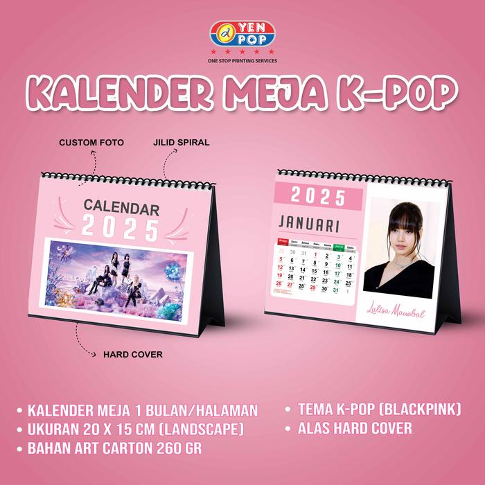 Jual Kalender Meja K-POP (Blackpink) Uk. A5 Horizontal - Kota ...