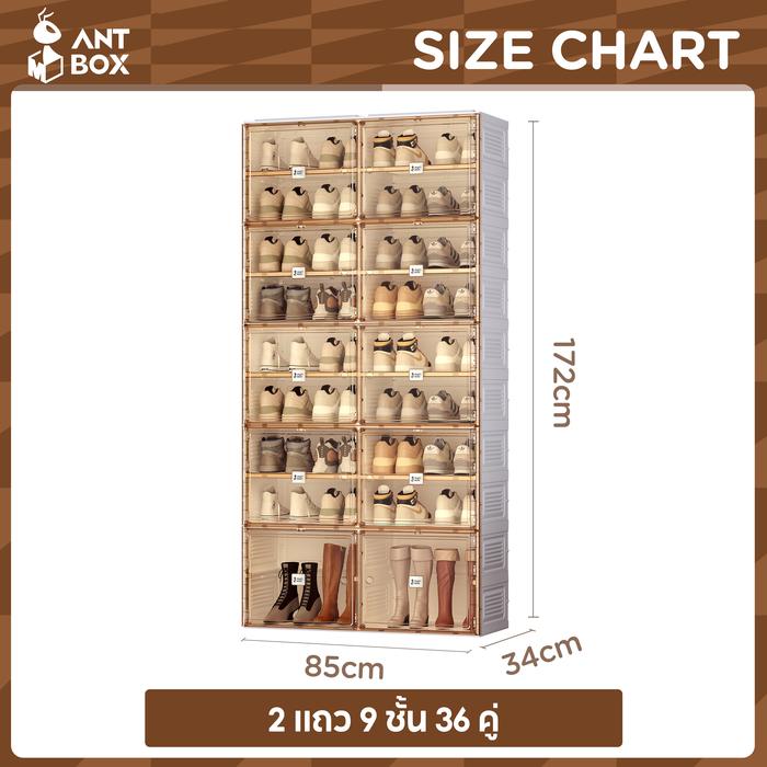Promo ANTBOX Lemari Sepatu Tertutup Untuk 16-40 Pasang Sepatu Mudah Dirakit - 36 PASANG B Cicil ...