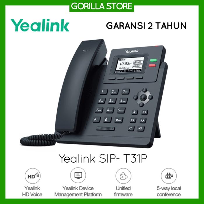 Jual Yealink SIP IP-Phone T31P (PoE Integrated) - Jakarta Pusat ...