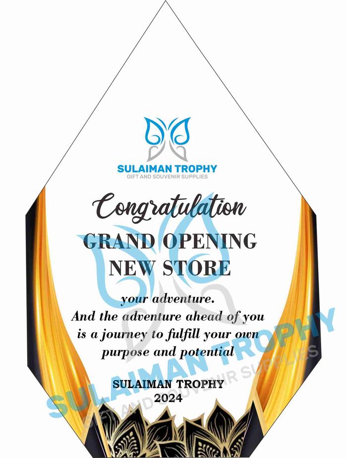 Jual Plakat Akrilik / Acrylic Bevel UV Print LANGSUNG JADI Tinggi 20cm ...