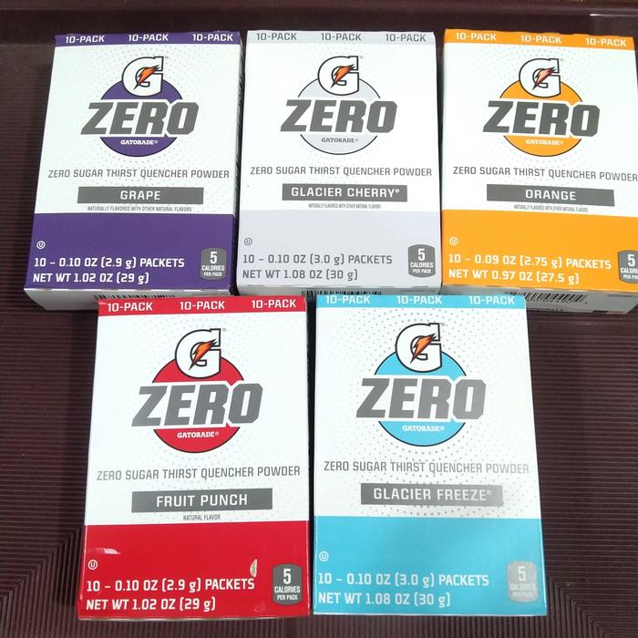 Jual Gatorade Zero Sugar Free Electrolyte Powder 10 sachet ORI USA ...