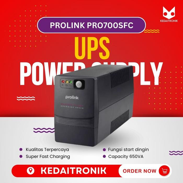 Jual UPS PROLINK Pro700SFC 650VA PRO 700SFC Stabilizer Battery 650 700 ...