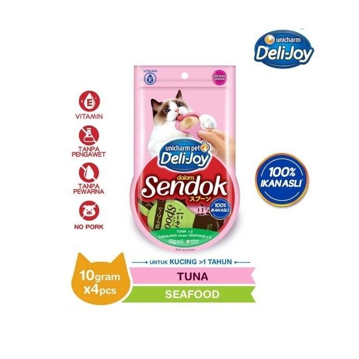 Jual Deli-Joy Sendok 10g x 4pcs Snack Makanan Kucing Premium delijoy ...