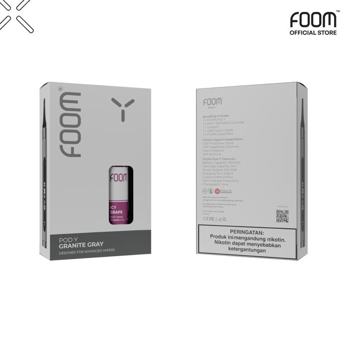 Jual Pod Y Granite Grey Foom Bundling Liquid 15 mL - Icy Grape ...