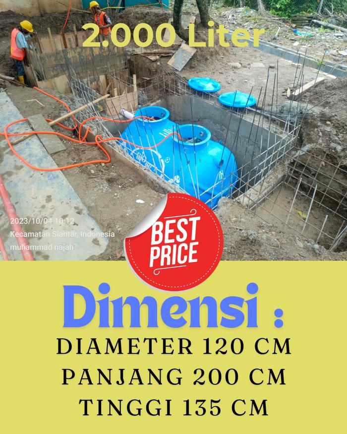 Jual SepticTank 2.500 liter, septic tank 2,5 m3, septic tank 12 orang ...