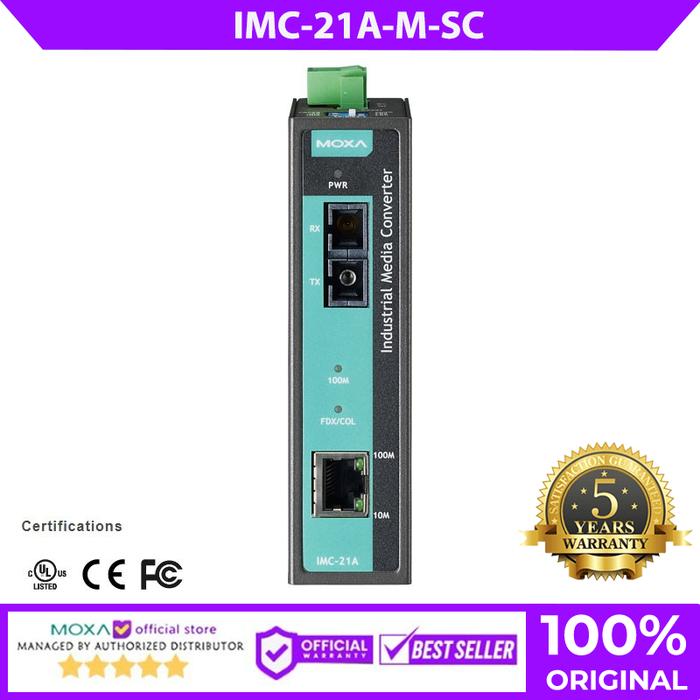 Promo MOXA IMC-21A-M-SC Industrial Media Converters Multimode SC Connector Cicil 0% 3x - Jakarta ...