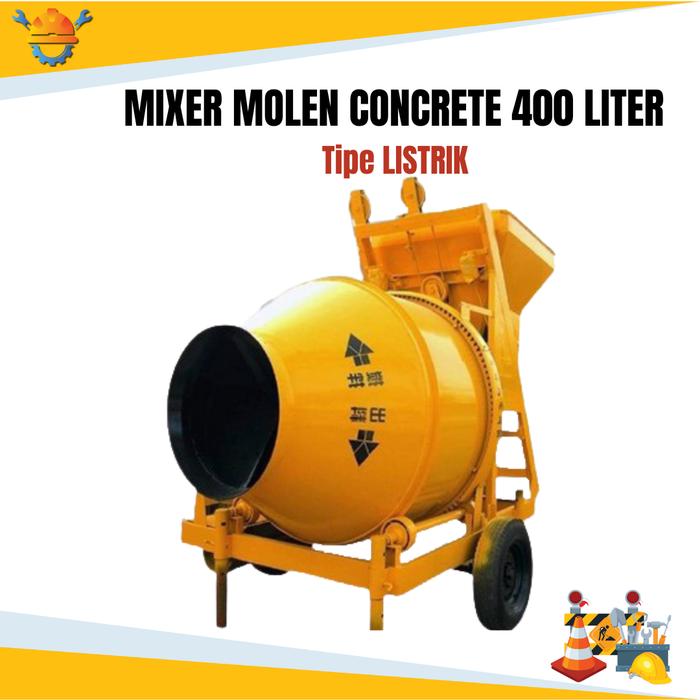 Jual MIXER MOLEN CONCRETE 400L LISTRIK | MESIN PENGADUK SEMEN 400 LITER ...