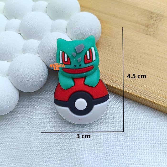 Jual CRM50 Cake Topper Rubber Anime Pikachu Pokemon Bulbasaur ...