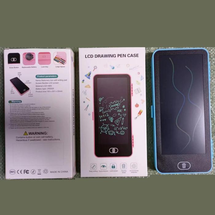 Promo Kotak Pensil LCD Drawing Drawing Box Tempat Pensil 2 in 1/Kotak ...