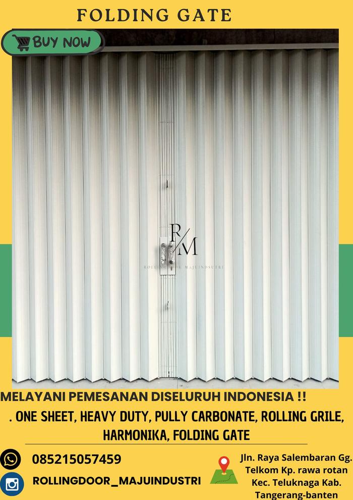 Jual Pintu baja tipe folding gate, dengan ketebalan 0,5mm cocok untuk ...