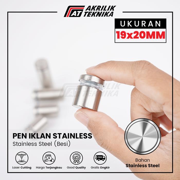 Jual PEN IKLAN 19X20 STAINLESS / BAUT AKRILIK / BAUT KACA SIGN BOARD ...