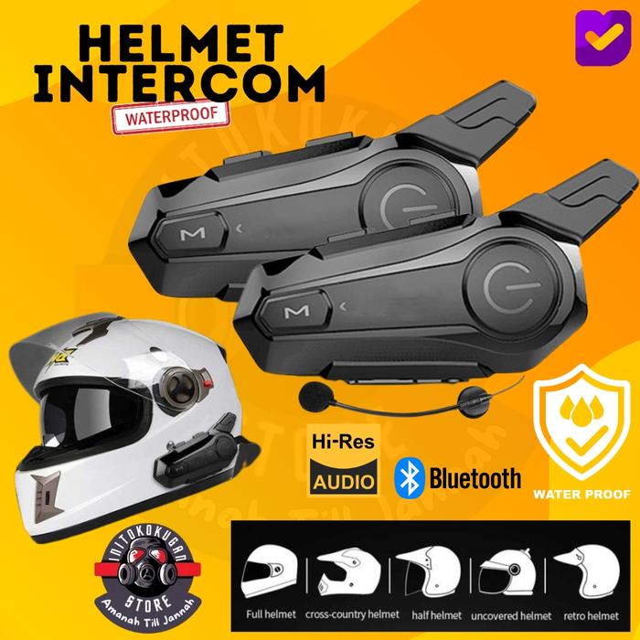 Jual Intercom Helm Motor Headset Helmet Bluetooth 5.0 X1 PLUS - Kab ...