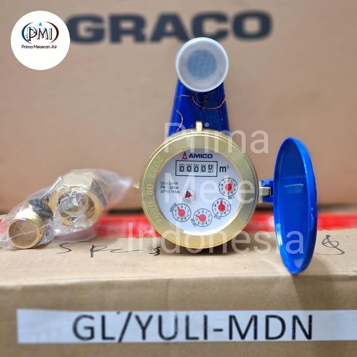 Jual Water Meter amico Vertical 3/4 Inch DN 20mm Inqlud Tera/Kalibrasi ...
