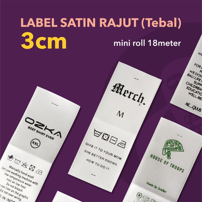 Jual Label Satin Edge (Tebal) / Label Distro / Custom Design 3cm ...