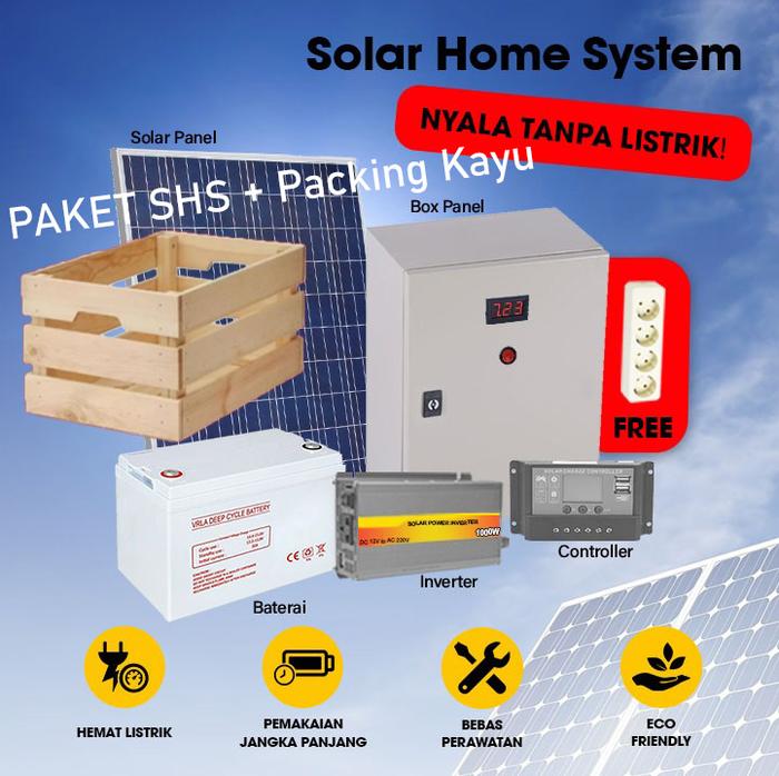 Jual PAKET SHS SOLAR HOME SYSTEM PLTS OFF GRID MINI 600WP SOLAR PANEL ...