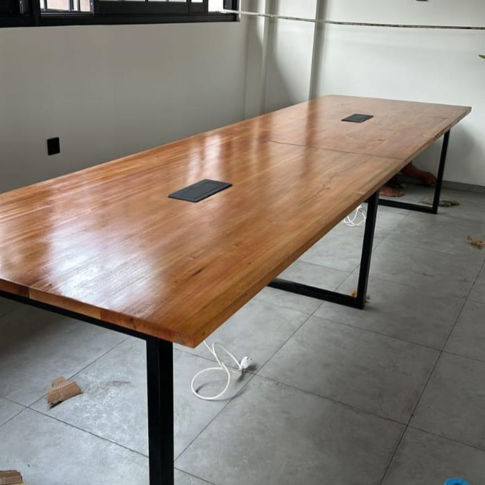 Jual Meja meeting / Meja rapat besar / kayu mahoni / uk 400x120x75x3cm ...