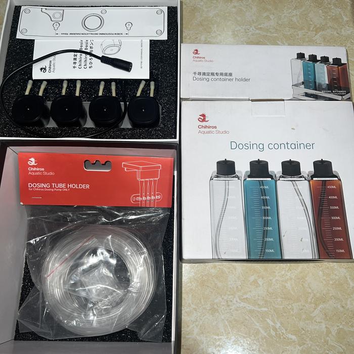 Jual chihiros auto dosing pump 4 channel BARU full set GARANSI 1 TAHUN lengkap dan baru. marine ...