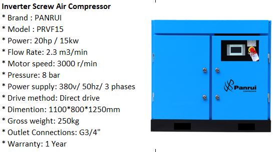 Jual SCREW AIR COMPRESSOR 15 HP sd 250 HP - 8 BAR / KOMPRESOR SCREW ...
