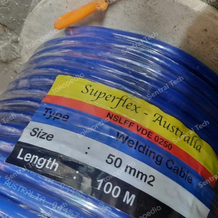 Jual Kabel Las 50 mm Full tembaga superflex Biru Kabel Las Superflex ...