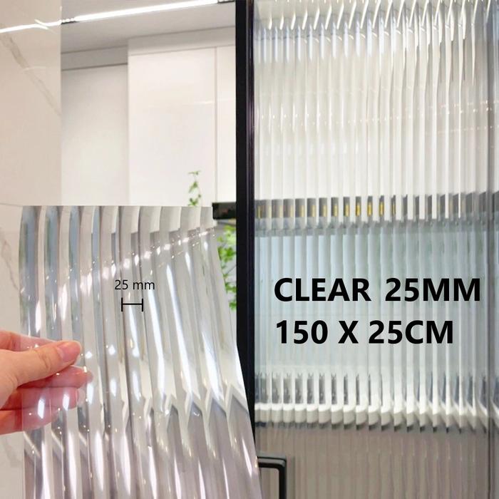 Promo Sticker Kaca Fluted Moru 3D Reeded Glass Sticker Decorative ...