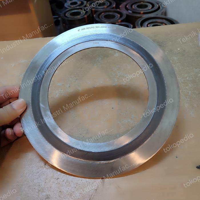 Jual Spiral Wound Gasket SWG Stainless 304 ANSI 300 6" INCHI DN 150 ...