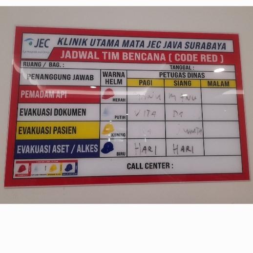 Jual 20x30 safety daftar tulis alat keamanan papan sign board nama ...