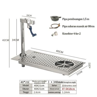 Jual Mesin cuci cangkir bar Wastafel Jug Rinser Stainless Steel Glass ...