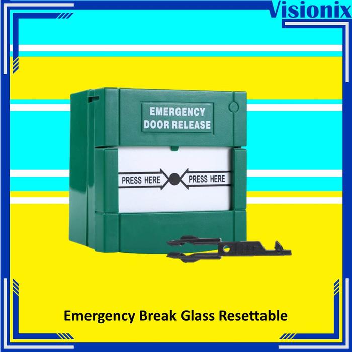 Jual Breakglass Resettable - Emergency Break Glass Resettable Green ...