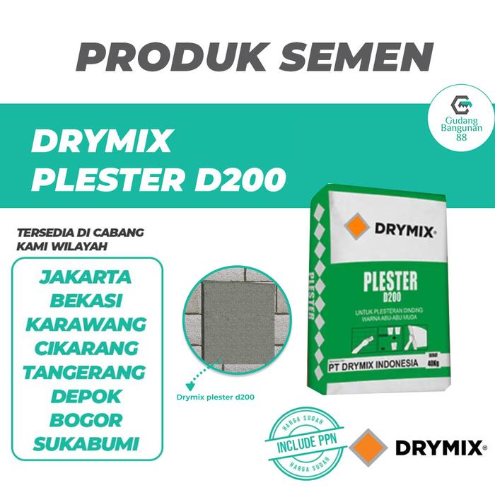 Jual MORTAR PLESTER DINDING DRYMIX D200 40KG - Jakarta Utara - GUDANG ...