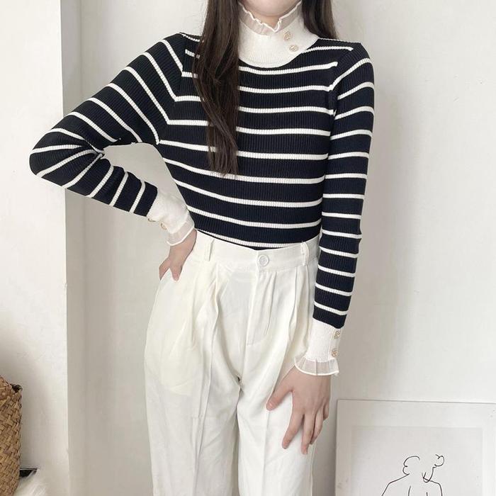 Jual AJW Inner Rajut Turtleneck Lengan Panjang Model Terbaru XAG ...