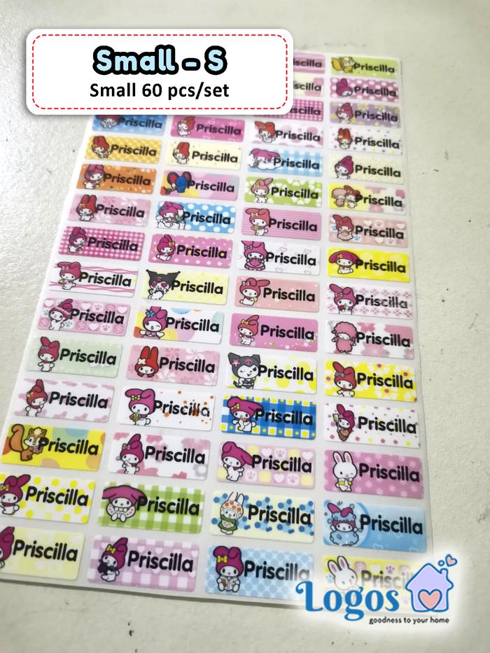 Jual My Melody Sticker. Name Label Small. Stiker nama anak lucu ...