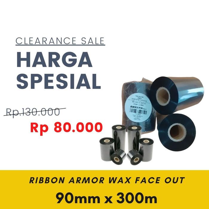 Jual Ribbon Barcode Armor WAX Uk. 90mm X 300m Face out - Jakarta Barat ...