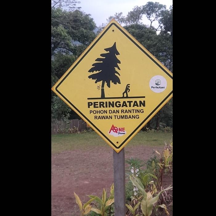 Jual sign rambu berdiri 1muka tanda akrilik gambar papan area bahaya ...