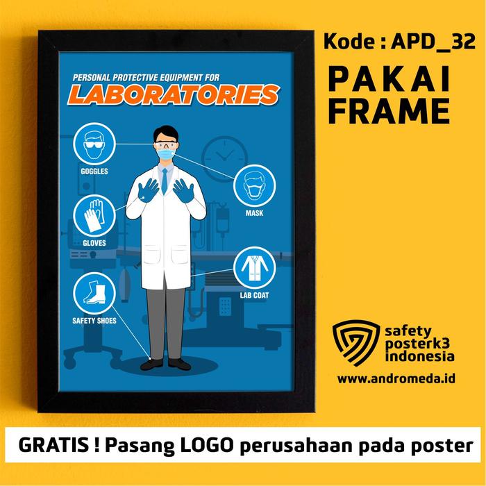 Jual Safety Poster K3 : Alat Pelindung Diri Chemical Kimia Laboratorium ...