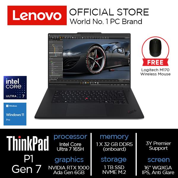 Promo Lenovo ThinkPad P1 Gen 7 Core Ultra 7 32GB 1TB W11 Pro RTX 1000 ...