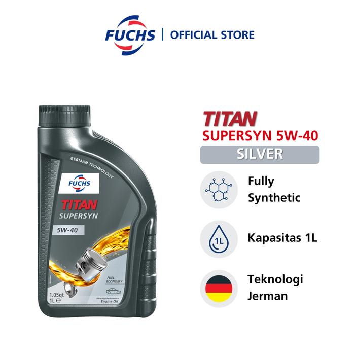 Jual FUCHS TITAN Supersyn 5W40 Fully Synthetic Engine Oil 1L Oli Mobil ...