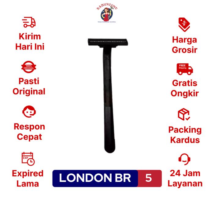 Jual Pisau Cukur Gillete Razor Blade London Bride 1 Box isi 5 - Kota ...