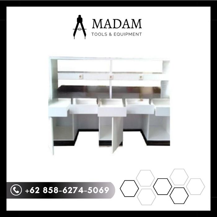 Jual Island Bench Meja Laboratorium HPL dengan Rak Laboratorium MDM ...