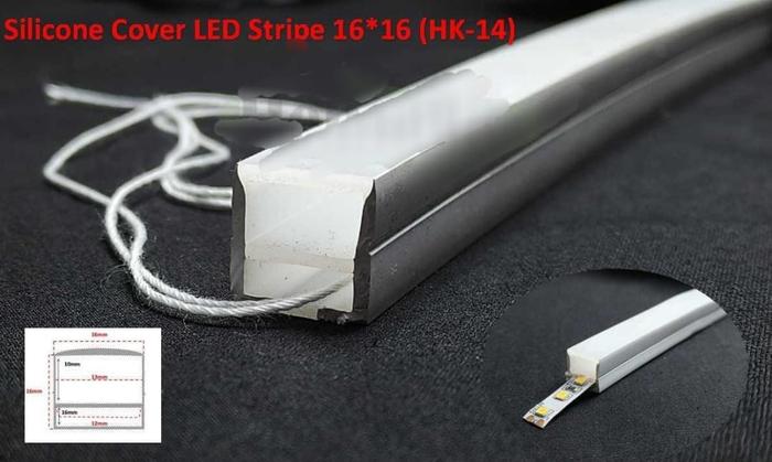 Jual Cover Led Strip FLEXIBLE Putih Hitam 15x10 12x10 16x16 12x12 100m ...