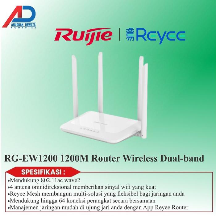 Jual RUIJIE REYEE RG-EW1200 AC1200 DUAL BAND WIRELESS ROUTER - Kota ...