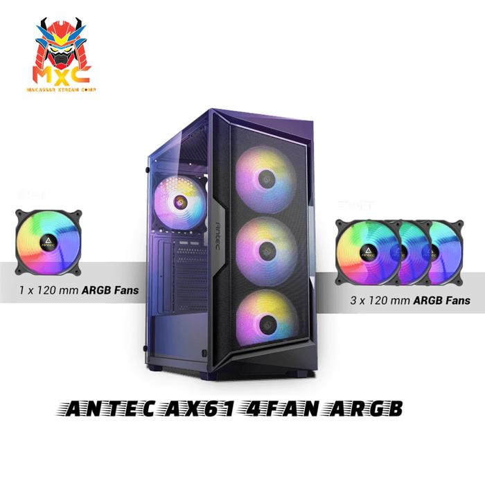 Jual Casing Antec AX61 ELITE BLACK 4 FAN ARGB FREE - Mid-Tower Gaming ...