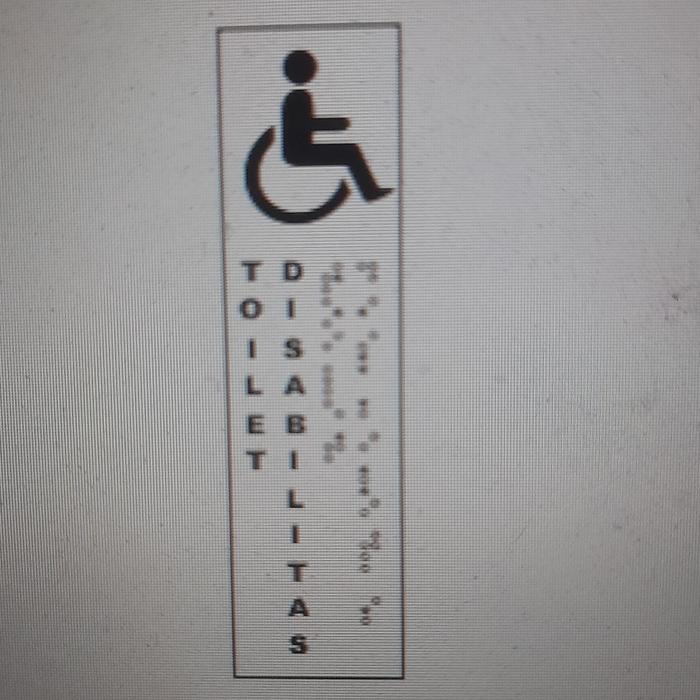 Jual Toilet Disabilitas restroom pintu tanda nama ruang papan Braile ...