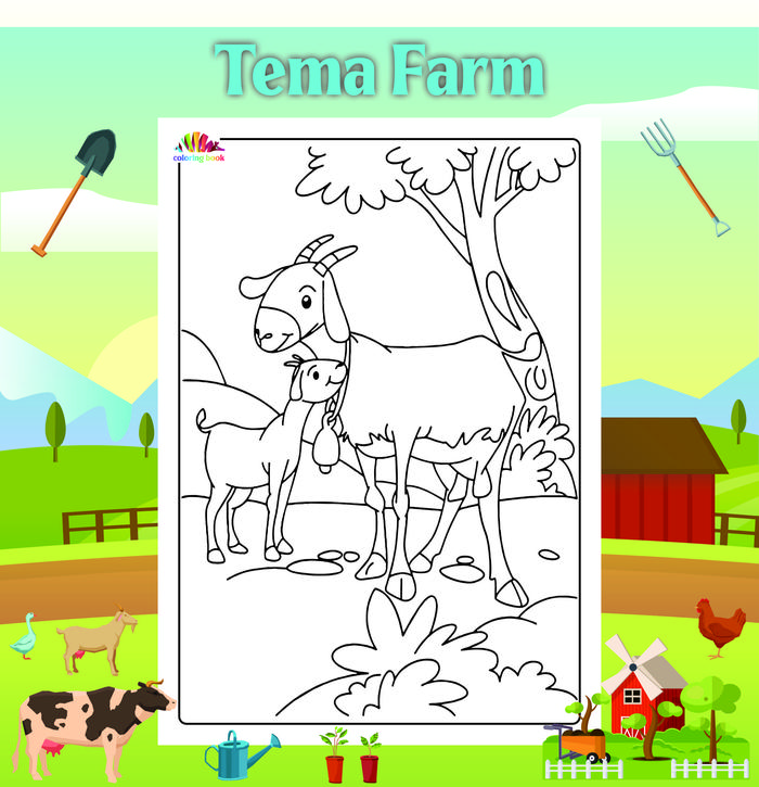 Jual KERTAS MEWARNAI / COLORING / KERTAS GAMBAR / FARM A - FARM 4, A4 ...