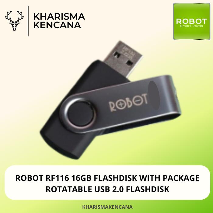 Jual ROBOT RF116 16GB FLASHDISK WITH PACKAGE ROTATABLE USB 2.0 ...