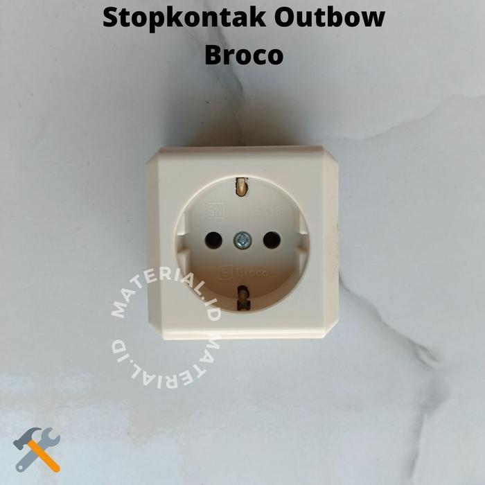 Jual STOPKONTAK BROCO OUTBOW 1 LUBANG SEGI ARDE OUTBOW OB BROCO Broko ...