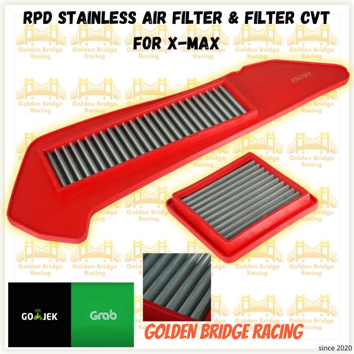 Jual RPD Stainless Air Filter & Filter CVT For X-Max - Jakarta Barat ...