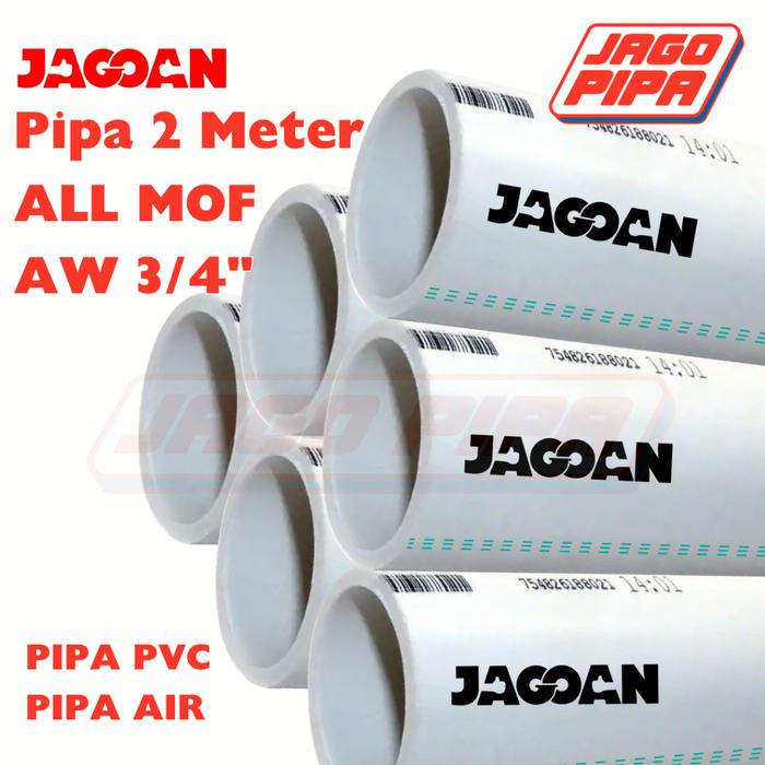 Promo Jagoan 2Meter AW 3/4 Inch MOF Pipa AW PVC Pipa Air Bersih MOF ...