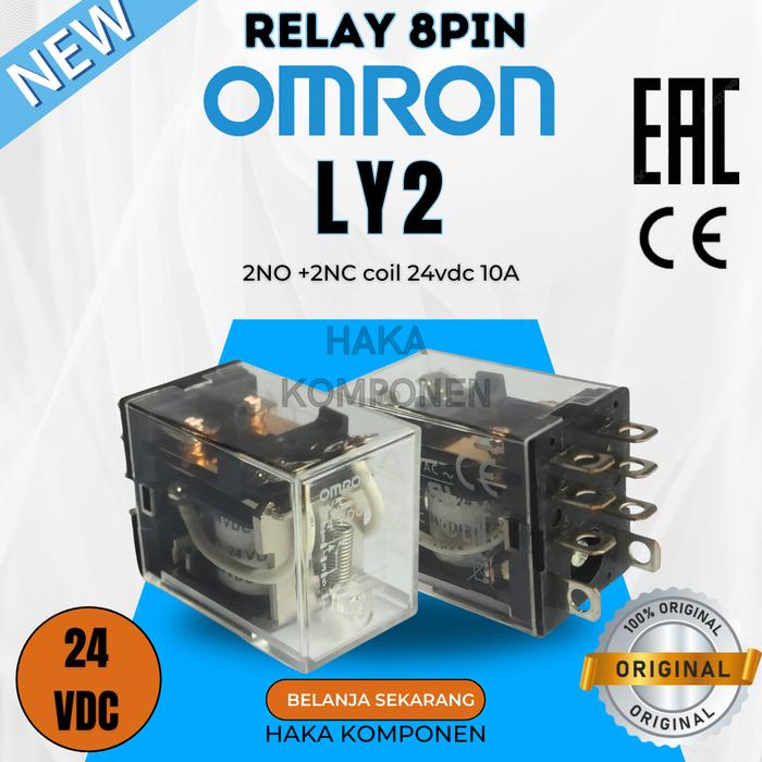Jual LY2 24VDC OMRON original relay 8pin pipih 24vdc 10a /LY2 - Jakarta ...