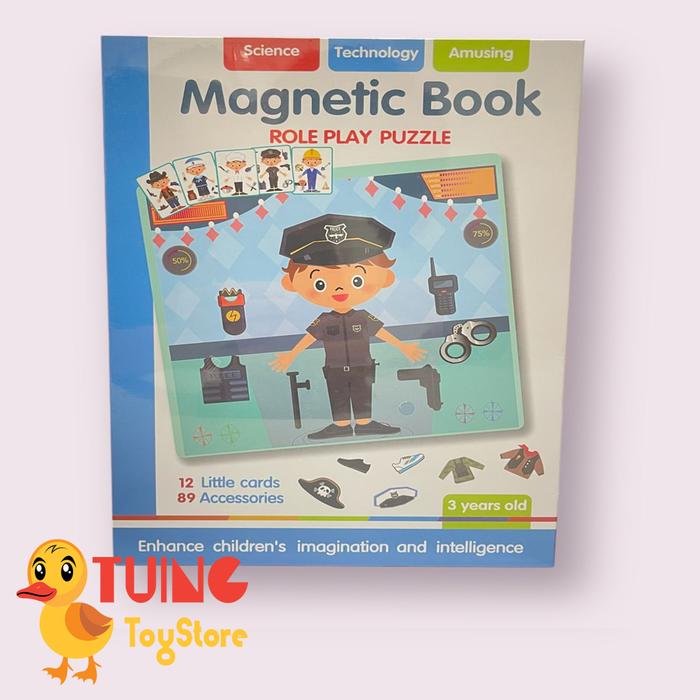 Promo Magnetic Book | Montessori Children Intelligent Magnetic Book 3D ...