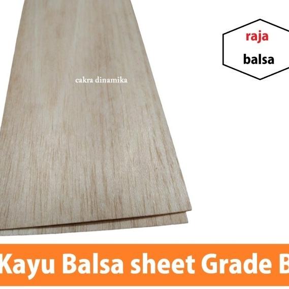 Jual Kayu balsa sheet 1.5mm x 10cm x 100 cm Grade B balsa maket kayu ...